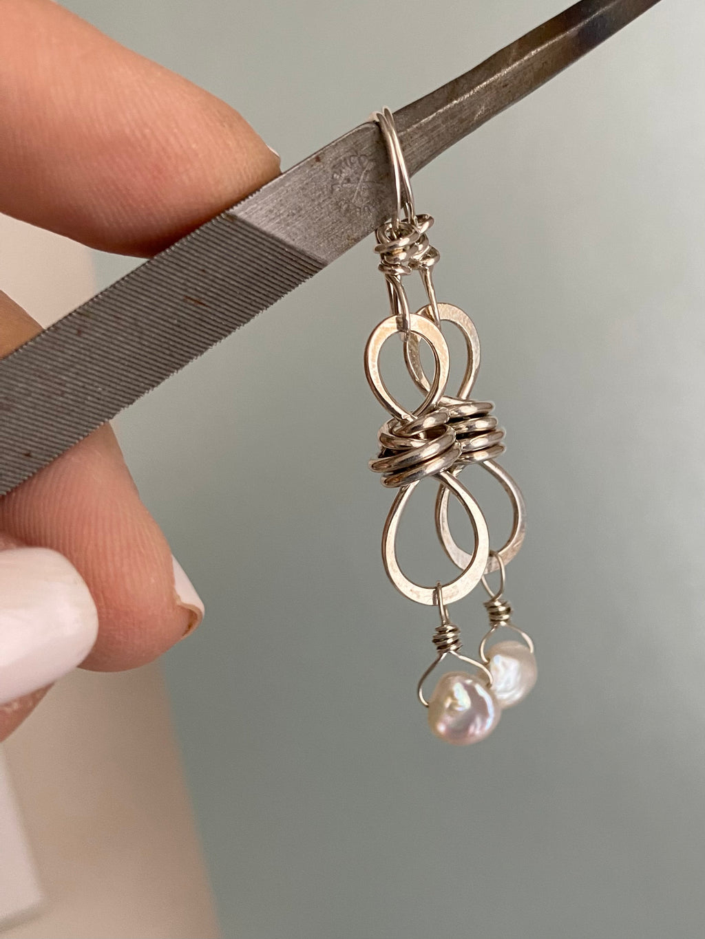 Large infinity knot drops – Lucile Martin Jewelry